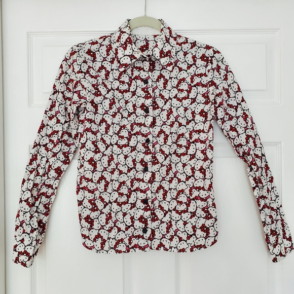Vintage | Tops | Vintage Hello Kitty Button Down | Poshmark